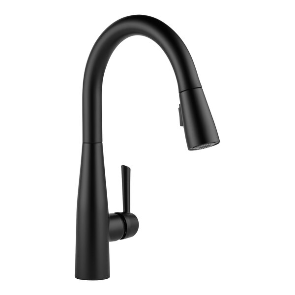 Delta Faucet 9113-BL-DST Essa 1.8 GPM Deck-Mount Matte Black Kitchen ...