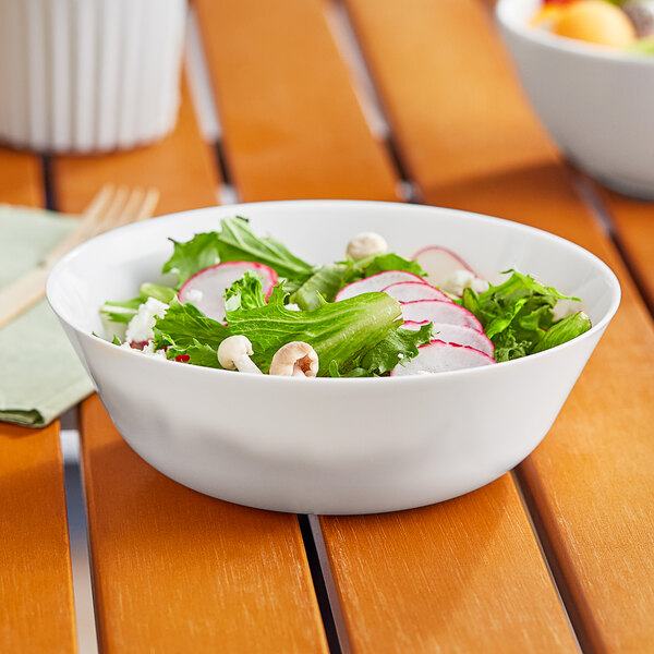 World Centric ZeroWare Reusable 20 oz. PLA White Bowl - 5/Pack