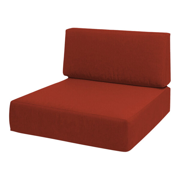 BFM Seating Belmar 28" Logo Red Armless Middle Section Sofa Sunbrella ...