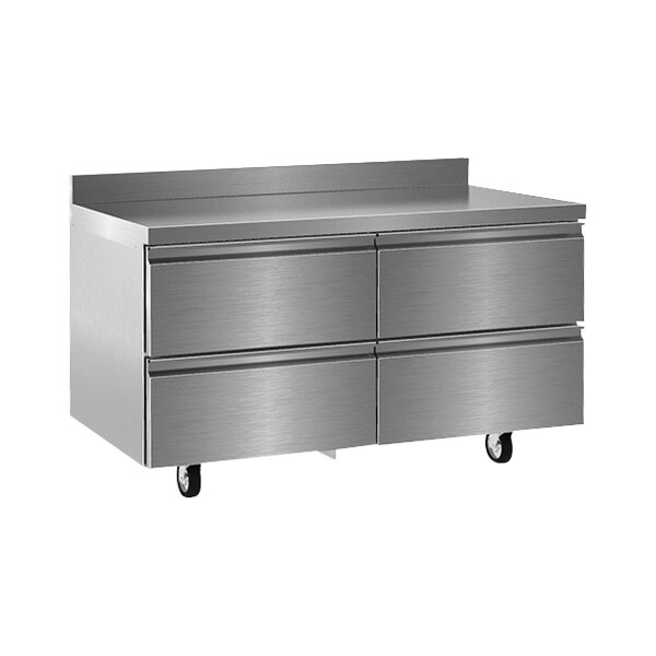 Delfield STD4548NP 48 1/8" Worktop Freezer with 4 Drawers and 4" Backsplash
