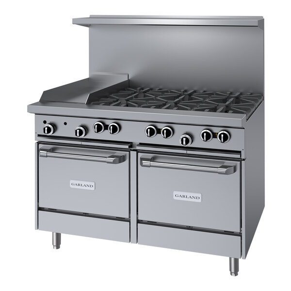 Garland G48-8CS Natural Gas 8 Burner 48" Range with Convection Oven and ...