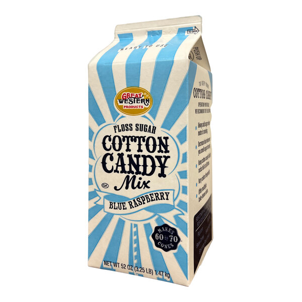 Blue Raspberry Cotton Candy Sugar - 1/2 Gallon Carton