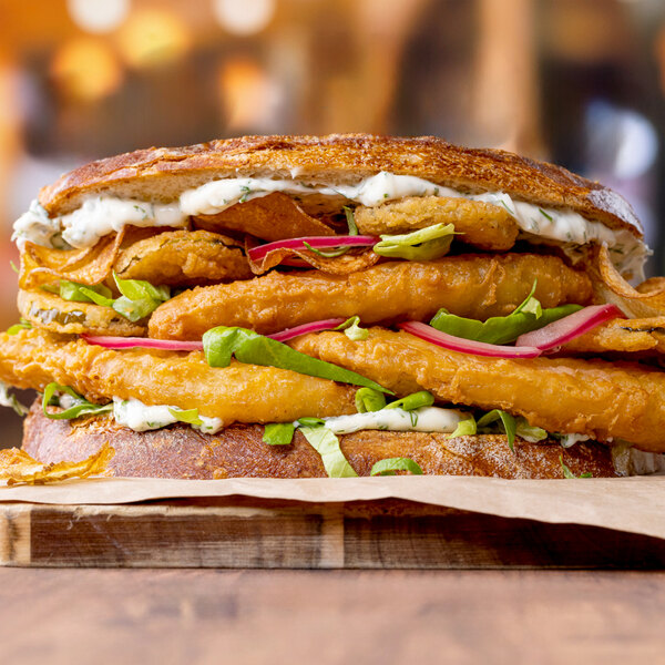 Mrs. Friday's 2-3 oz. Craft Beer Battered Pollock Fillet Portions 10 lb.