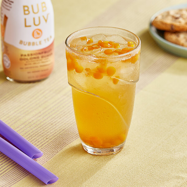 Bubluv Passionfruit Oolong Guava Bubble Tea with Jelly Pearls 9.5 fl ...