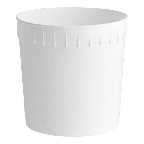 Ropak 2.5 Gallon White HDPE Ice Cream Tub - 44/Case