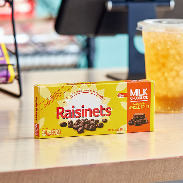 RAISINETS® Milk Chocolate-Covered Raisins Candy Box 3.1 oz. - 15/Case