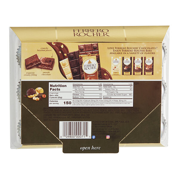 FERRERO ROCHER® Chocolate Hazelnut Pralines 12-Count - 12/Case