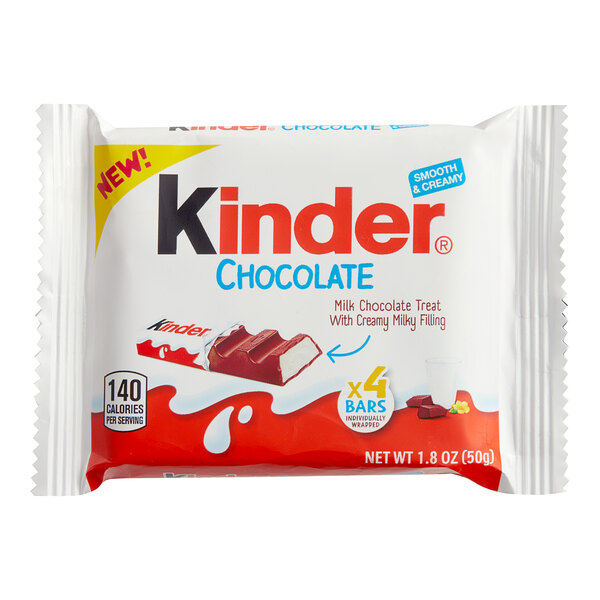 KINDER® Chocolate 4-Piece Cream-Filled Milk Chocolate Bar - 18/Box