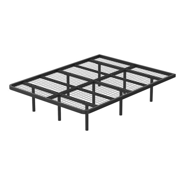 Rize Home Apex Pro 77 1/2" x 81 13/16" x 16" King Black Steel Platform ...