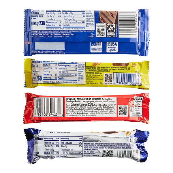 Ferrero Full Size Chocolate Bar Variety Pack - 80/Case