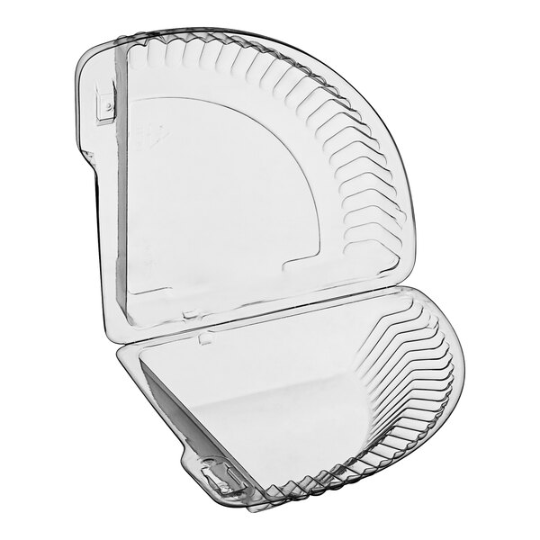 Polar Pak Clear Plastic Hinged 1/4 Pie Slice Container - 300/Case
