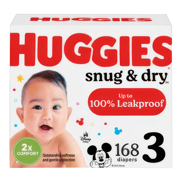 Huggies® Snug & Dry Size 3 Baby Diapers - 168/Case