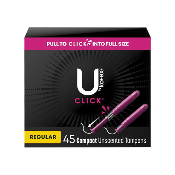 U by Kotex Click Compact Regular Absorbency Unscented Tampons with ...