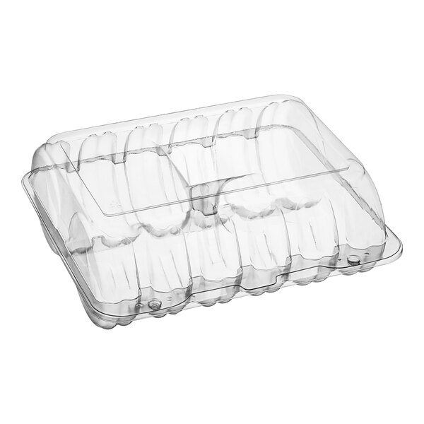 Polar Pak Clear Plastic 12-Compartment Large Donut Hinged Container ...