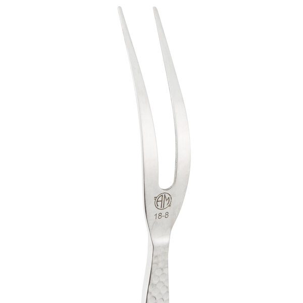 American Metalcraft HM11FK 11" Hammered Stainless Steel Two-Tined Fork