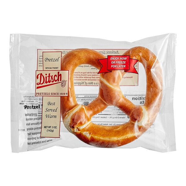 Ditsch Authentic German Frozen Individually Wrapped Soft Pretzel with ...
