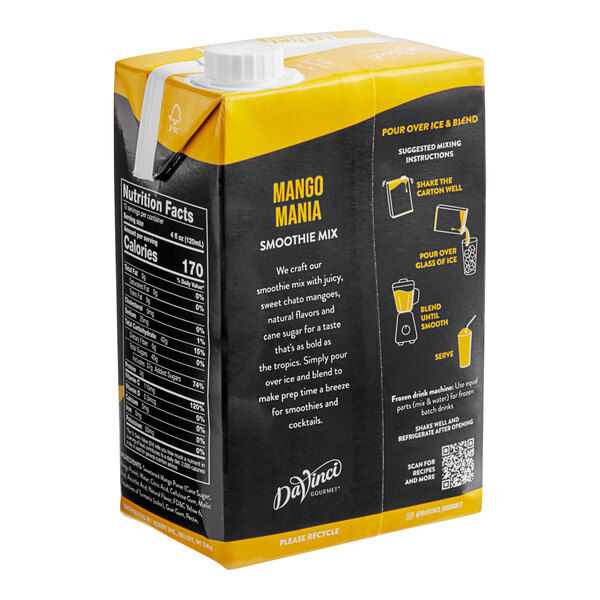 DaVinci Gourmet 48 fl. oz. Mango Mania Real Fruit Smoothie Mix