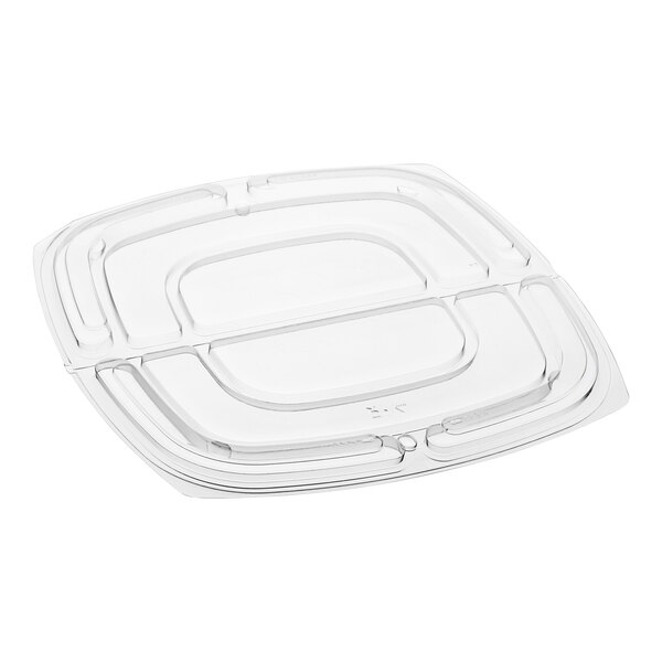 Sabert Catering Pop-Top 10 3/4" Square Clear PET Hinged Lid for 80 oz ...
