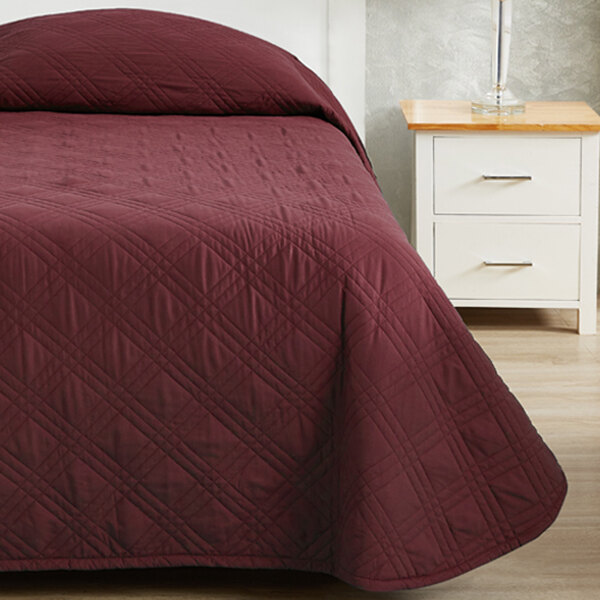 Berkshire Hospitality CozyCare Classic 76" x 110" Twin Size Burgundy ...