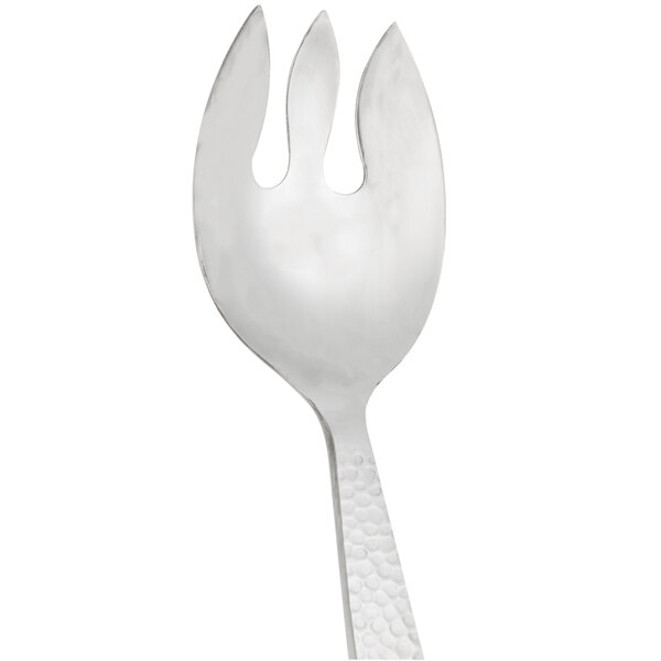 American Metalcraft HM12NOT 12" Hammered Stainless Steel Notched Spoon