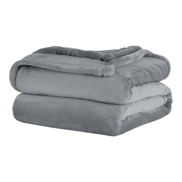 Berkshire Hospitality VelvetLoft 70" x 50" Charcoal 100% Polyester ...