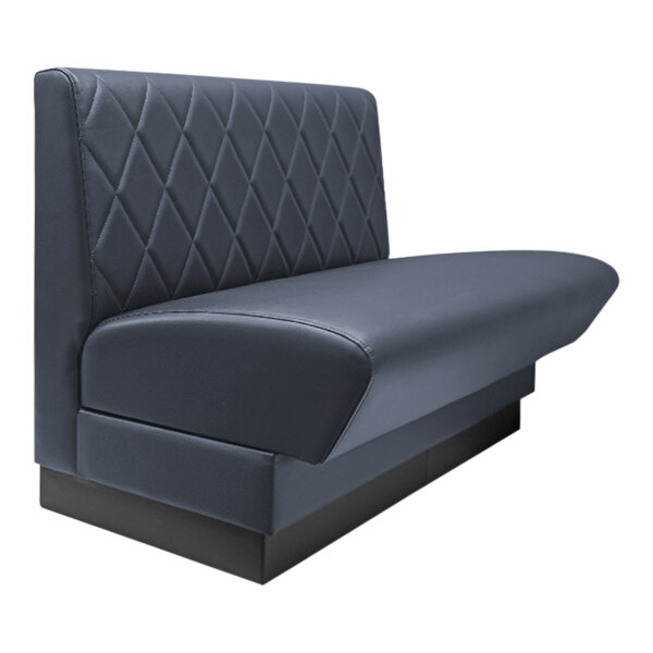 QA Group Olympic 60" Long Graphite Diamond Tufted Single Back Booth ...