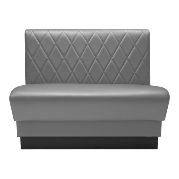 QA Group Olympic 60" Long Graphite Diamond Tufted Single Back Booth ...