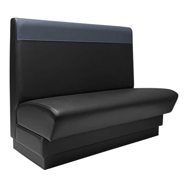 QA Group Olympic 60" Long Graphite Head Roll Single Back Booth - 36" High