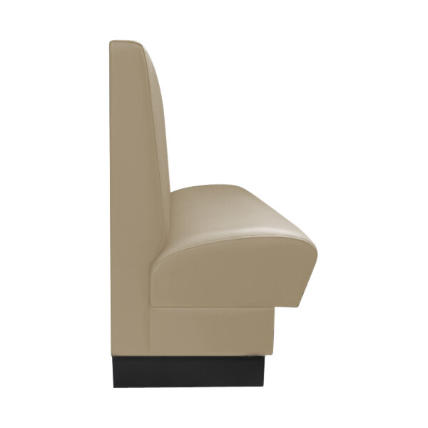 QA Group Olympic 48" Long Beige Plain Single Back Booth - 42" High