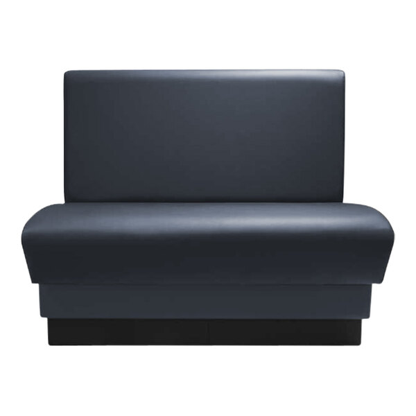 QA Group Olympic 60" Long Graphite Plain Single Back Booth - 42" High
