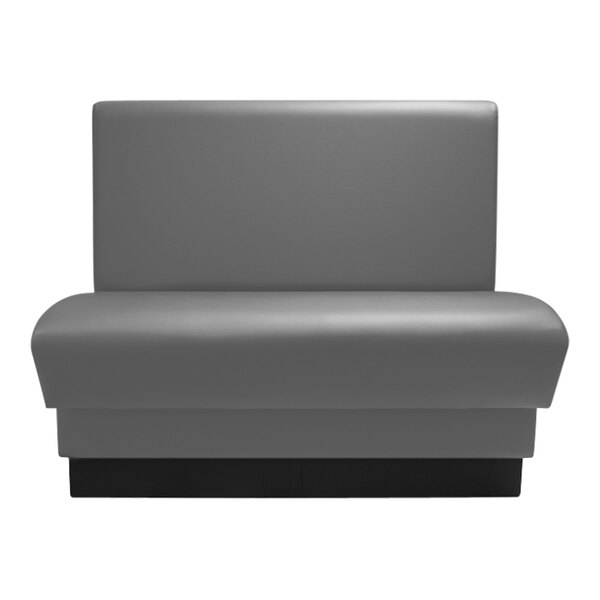 QA Group Olympic 60" Long Graphite Plain Single Back Booth - 42" High