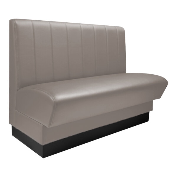 QA Group Olympic 48" Long Beige Single Channel Back Booth - 42" High