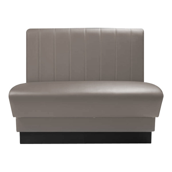 QA Group Olympic 48" Long Beige Single Channel Back Booth - 42" High