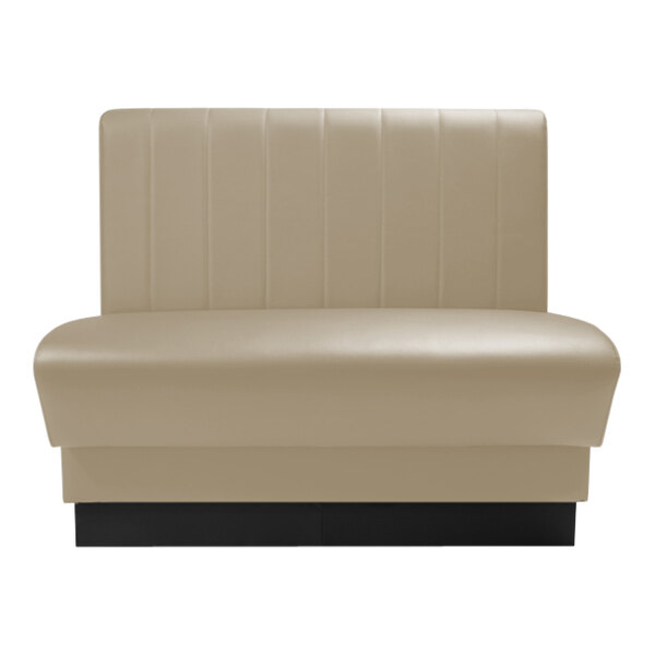 QA Group Olympic 48" Long Beige Single Channel Back Booth - 42" High