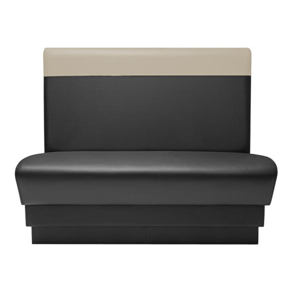 QA Group Olympic 60" Long Beige Head Roll Single Back Booth - 42" High