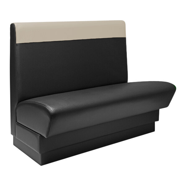 QA Group Olympic 60" Long Beige Head Roll Single Back Booth - 42" High