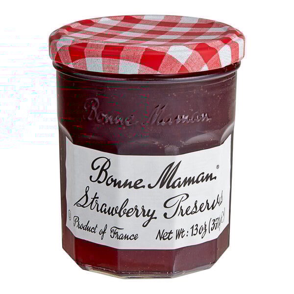 Bonne Maman Strawberry Preserves 13 oz. Jar - 6/Case