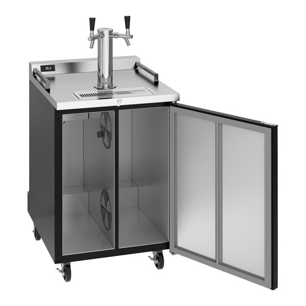 Beverage-Air DZ24HC-1-B Double Tap Dual Zone Kegerator Beer Dispenser ...
