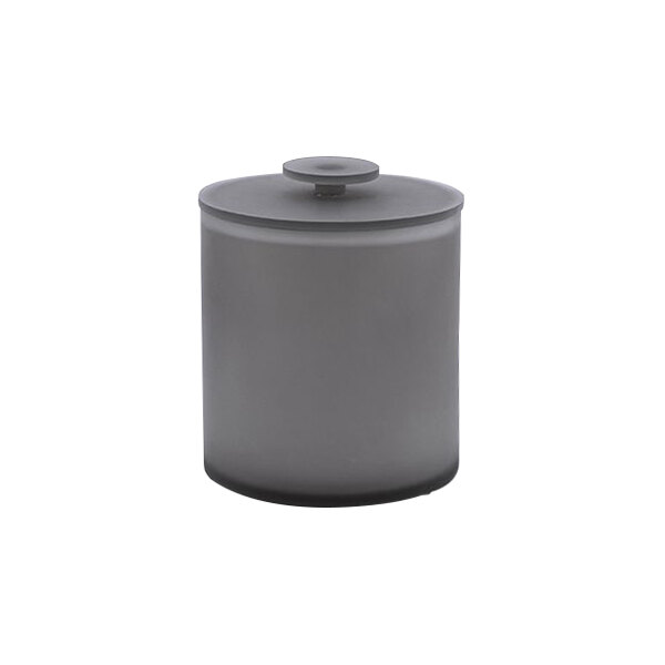 room360 Nassau 2 Qt. Smoke Resin Ice Bucket with Smoke Lid - 2/Case