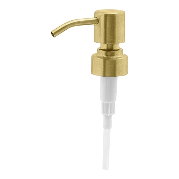 room360 Matte Brass Plastic Soap Dispenser Pump - 6/Case