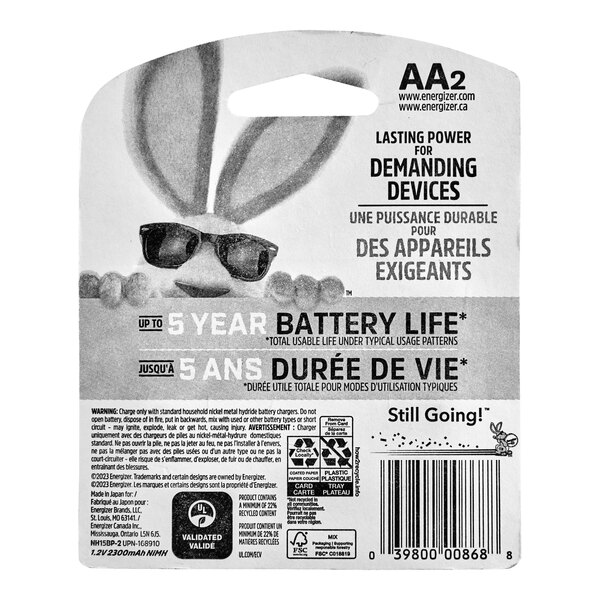 Energizer Recharge Power Plus AA NiMH Rechargeable Batteries NH15BP-2 ...