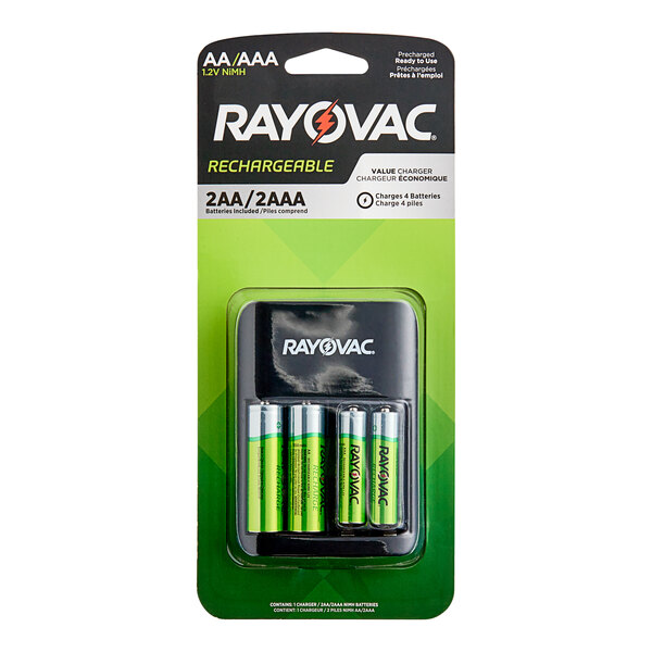 Rayovac Value NiMH Battery Charger for AA and AAA Batteries RCH-4P