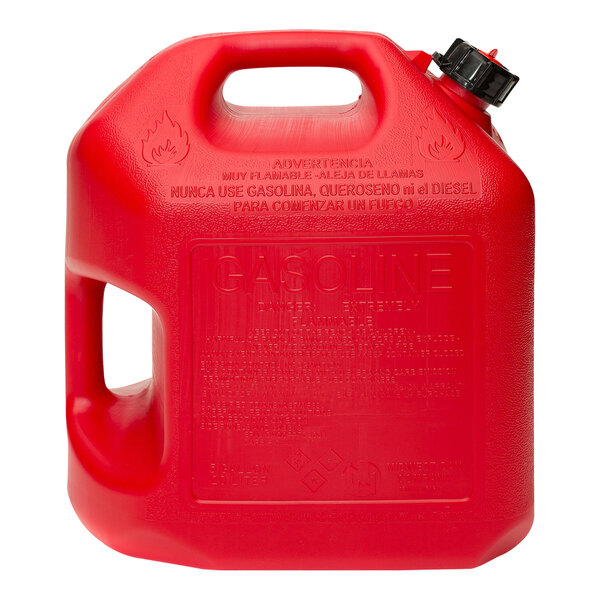 Midwest Can Safe-Flo 5 Gallon Red HDPE Ergonomic Gas Safety Can with ...