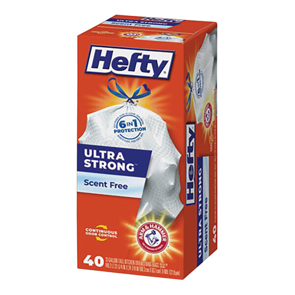 Hefty® Ultra Strong™ RFPE88338 13 Gallon 0.9 Mil 23 3/4" x 24 15/16 ...