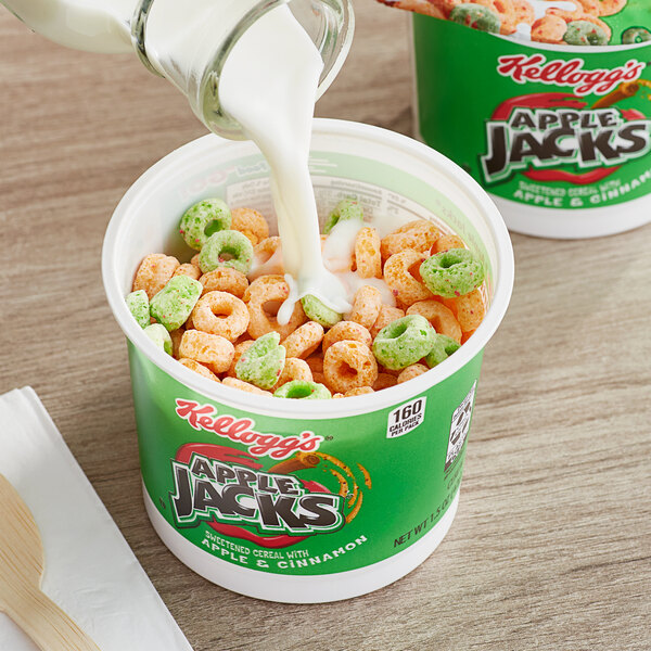 Kellogg's Apple Jacks Cereal Single-Serve Cup 1.5 oz. - 60/Case