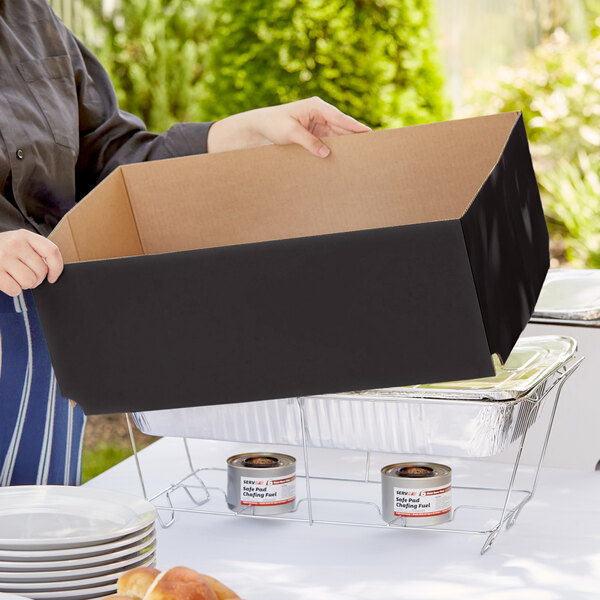 Choice 20 3/4" x 13 1/4" x 7 1/2" Disposable Black Chafer Wind Guard ...