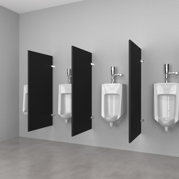 Hadrian Solutions 520118-510 18" x 48" Black Powder-Coated Steel Urinal ...