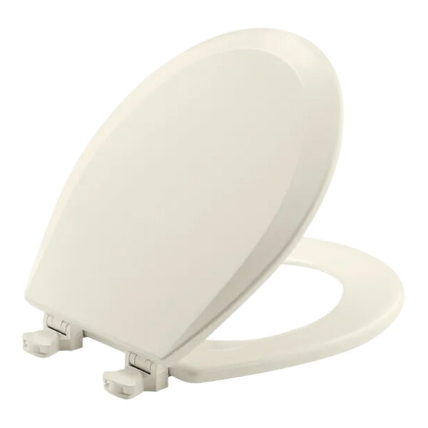 Bemis 500EC 346 Round Biscuit Enameled Wood Toilet Seat and Lid with ...