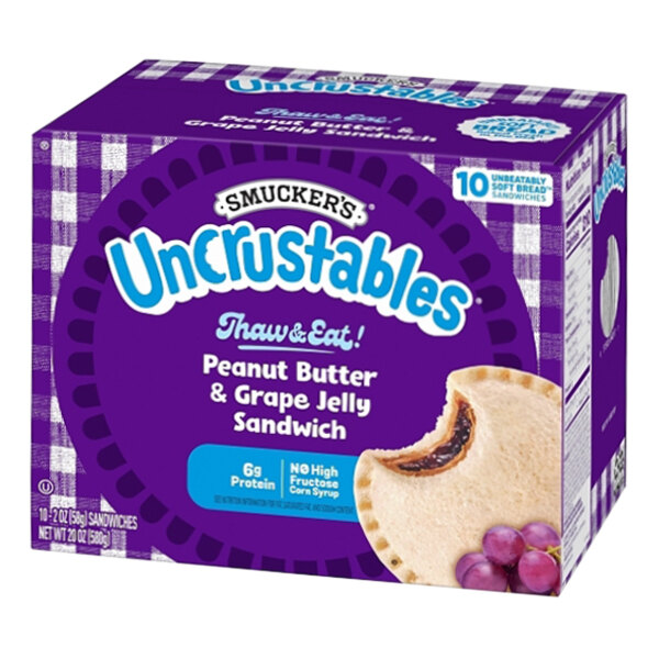Smucker's Uncrustables Grape Jelly and Peanut Butter Sandwich 2 oz ...