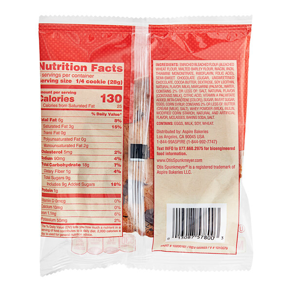 Otis Spunkmeyer Individually Wrapped Chocolate Chunk Cookie 4 oz. - 72/Case